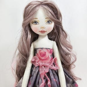 Handmade 18-inch Rag Doll With Long Hair Princess Cotton Decorative ...