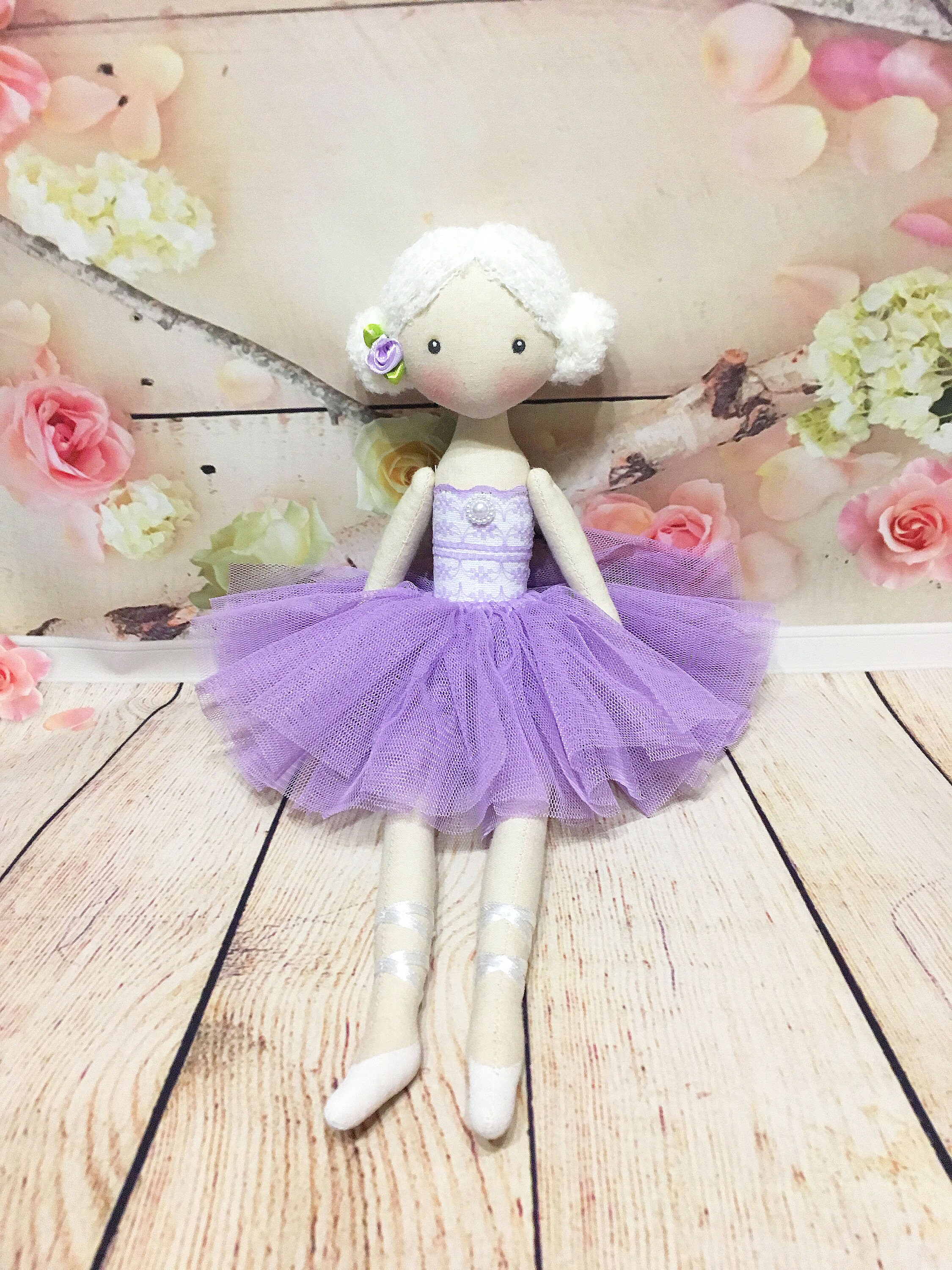 Ballerina Doll Dancing Girl Textile Doll Decorative Doll Cotton Rag ...