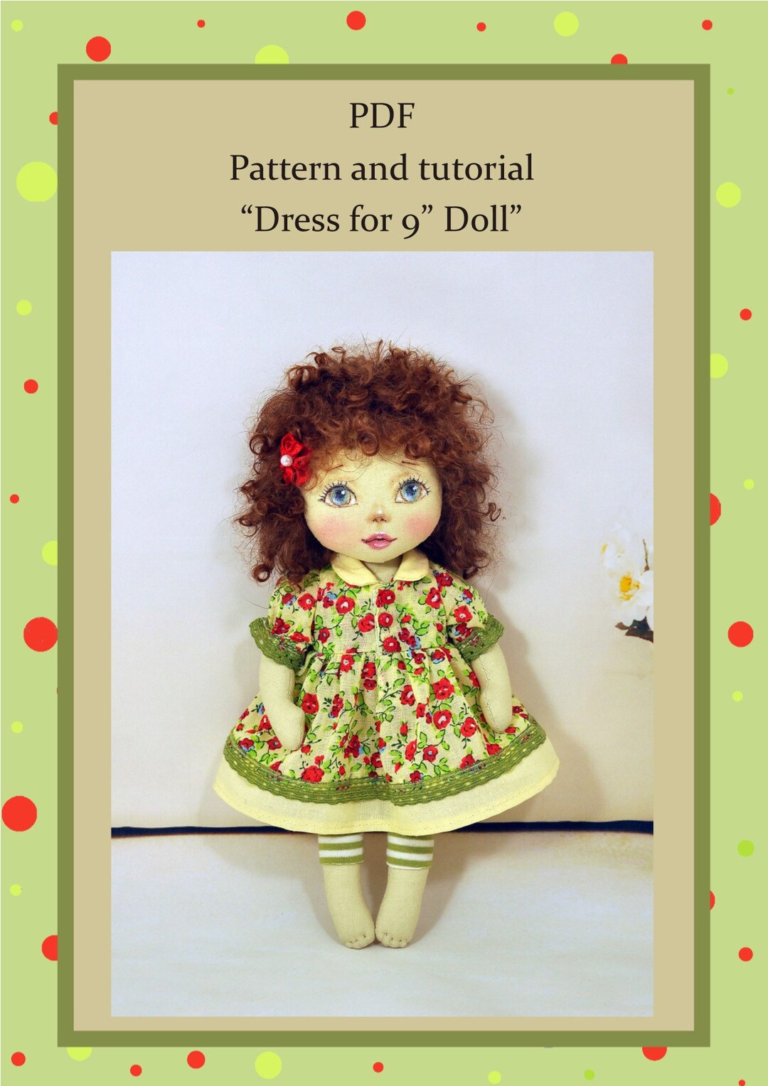 Dress for the Doll 9", Pattern Sewing Dresses for Dolls, Sewing ...