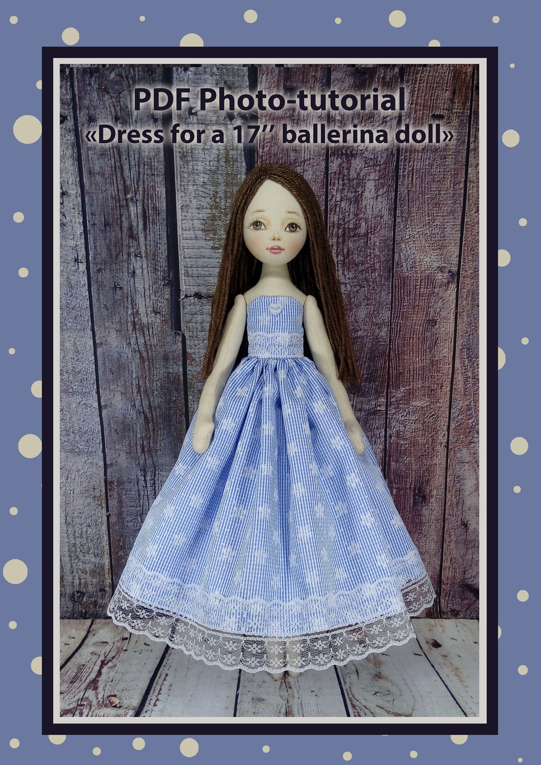 Pattern Sewing Dresses for Dolls 17" Sewing Foto Tutorial, PDF - Etsy