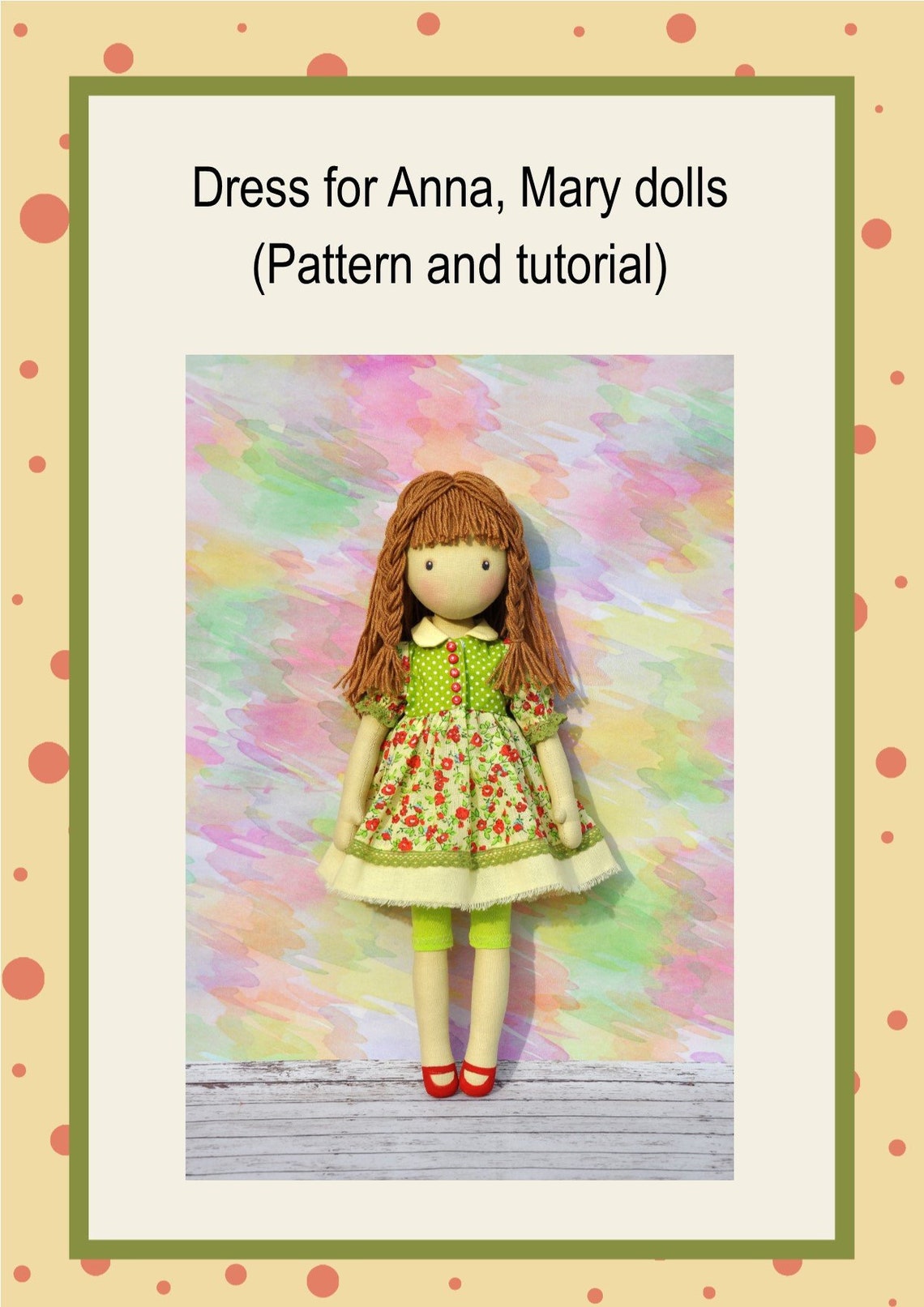 Pattern Sewing Dresses for Dolls Anna Maria. Sewing Tutorial | Etsy