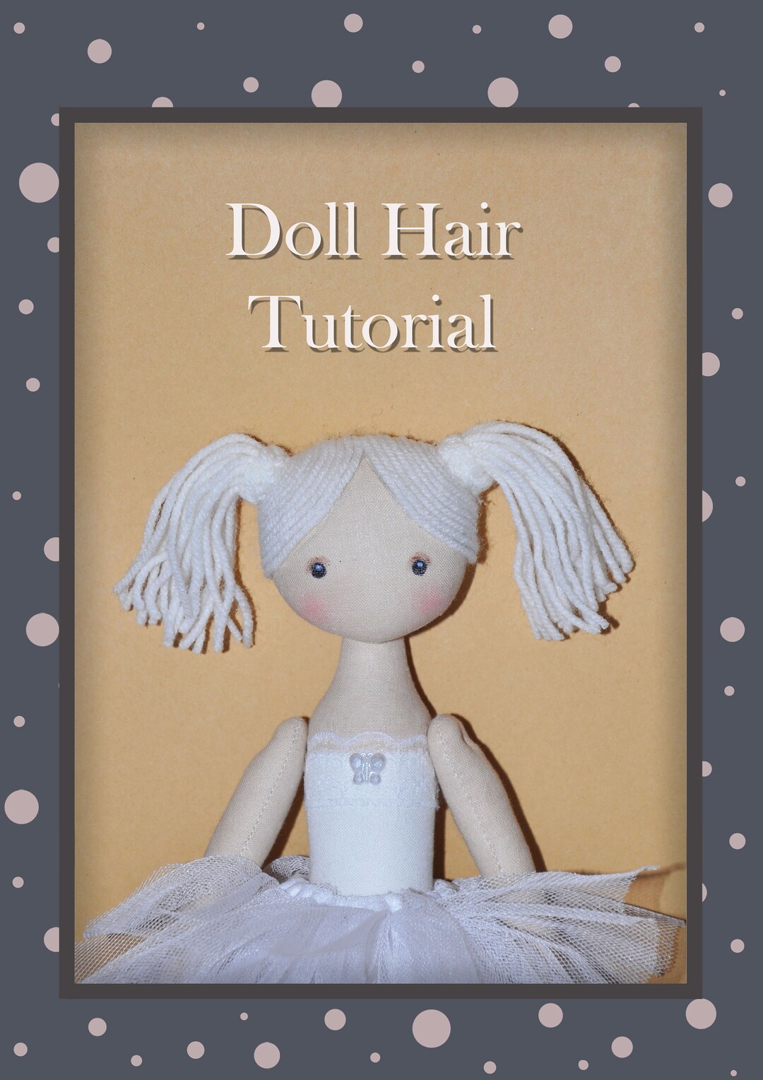 Hair for a Doll of Yarn Tutorial ,PDF ,soft Doll Hair,hairdo for Doll ...