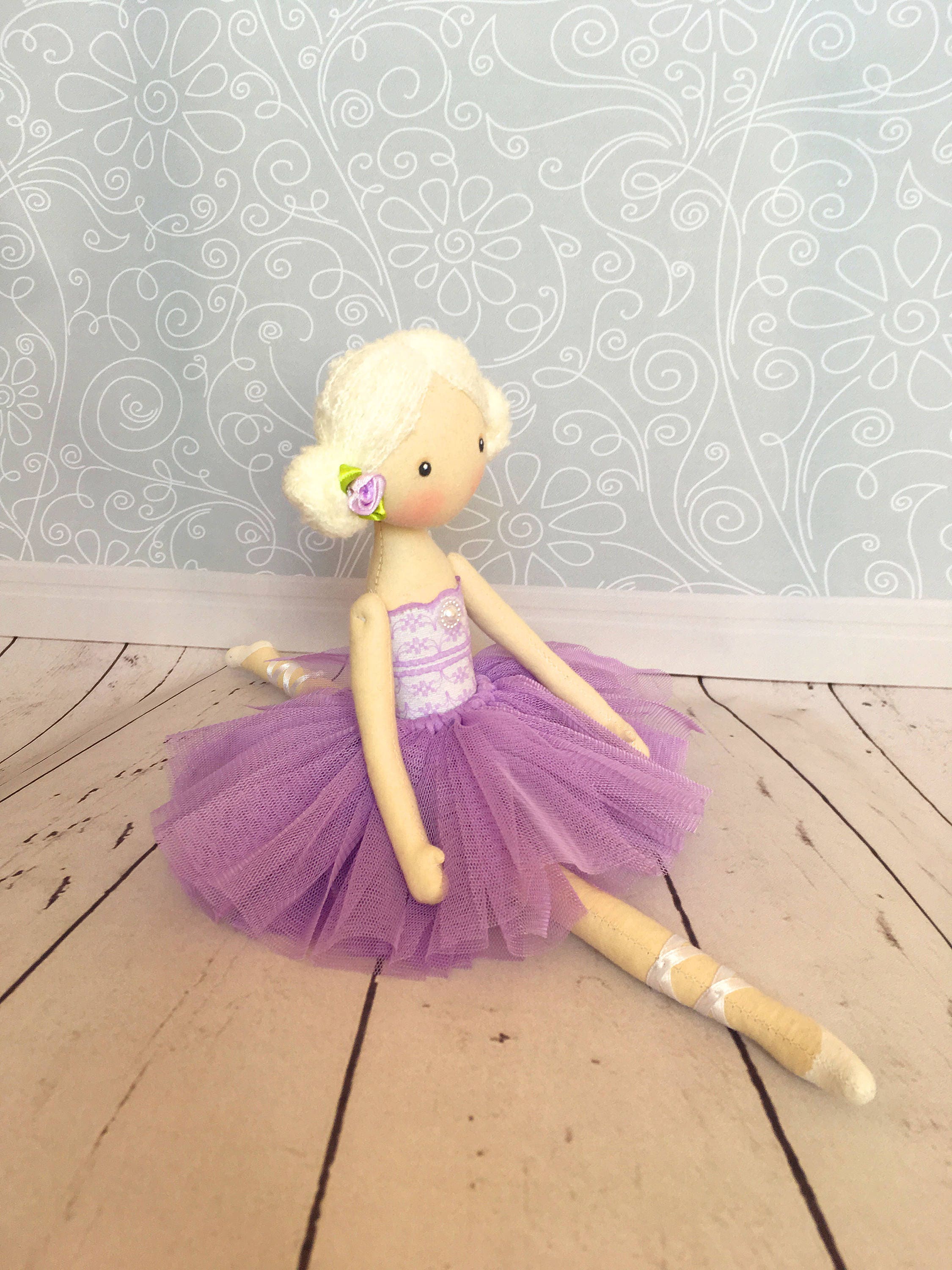 Ballerina Doll Dancing Girl Textile Doll Decorative Doll Cotton Rag ...