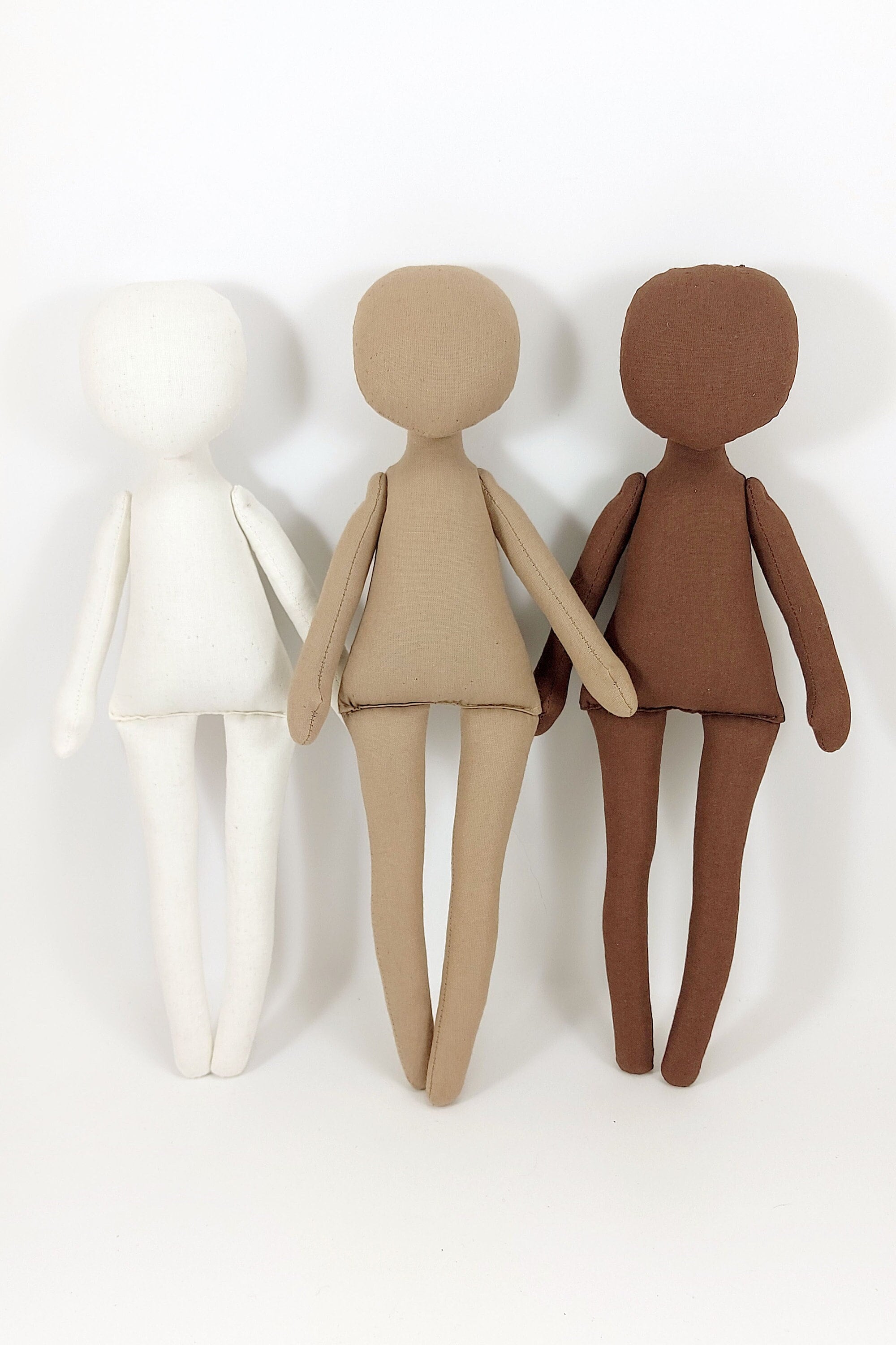 3 Blank Doll Body-12" Blank Rag Doll Body, the Body of the Doll Made of ...
