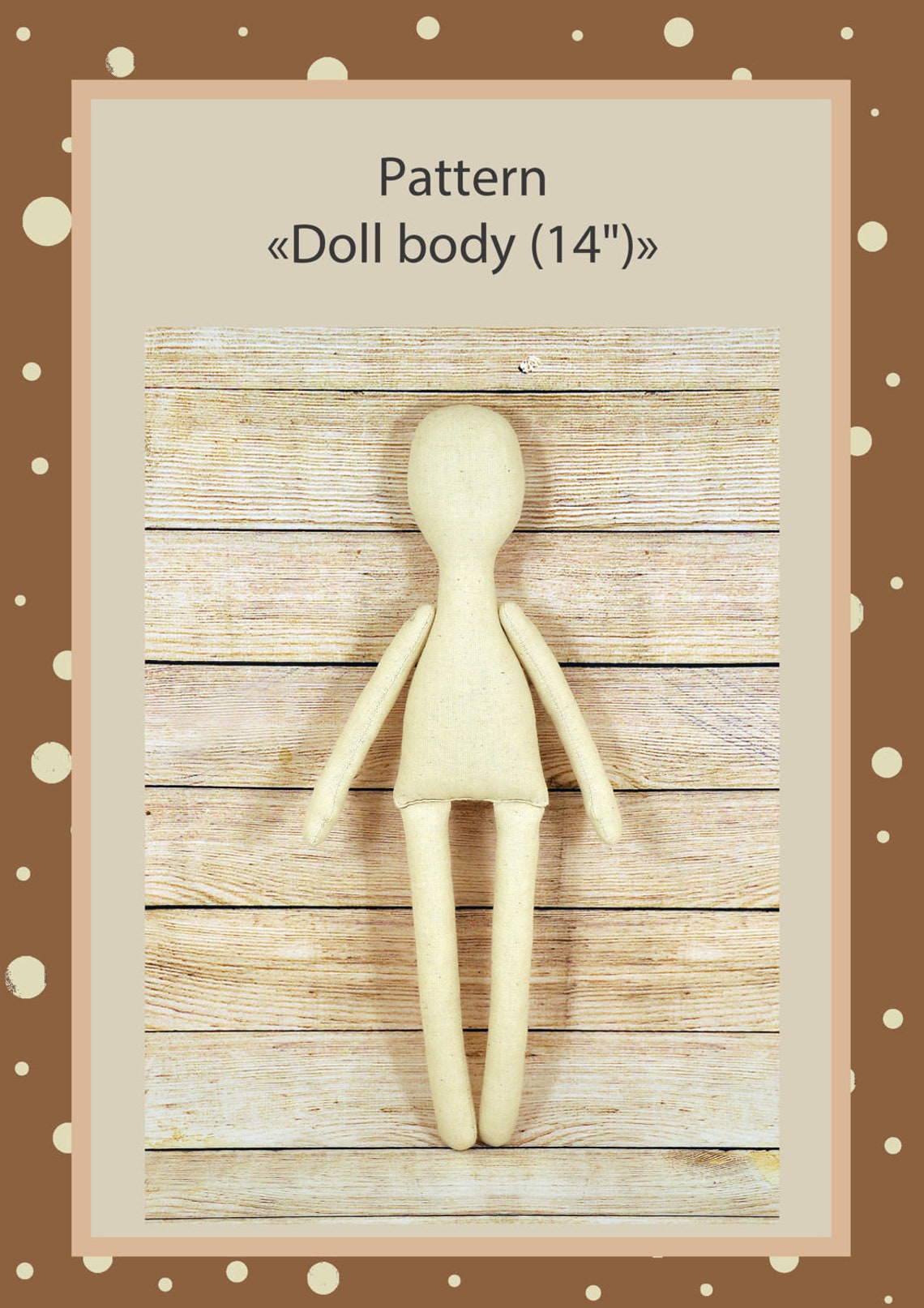 PDF Cloth Doll Pattern 14 Soft Doll Pattern - Etsy