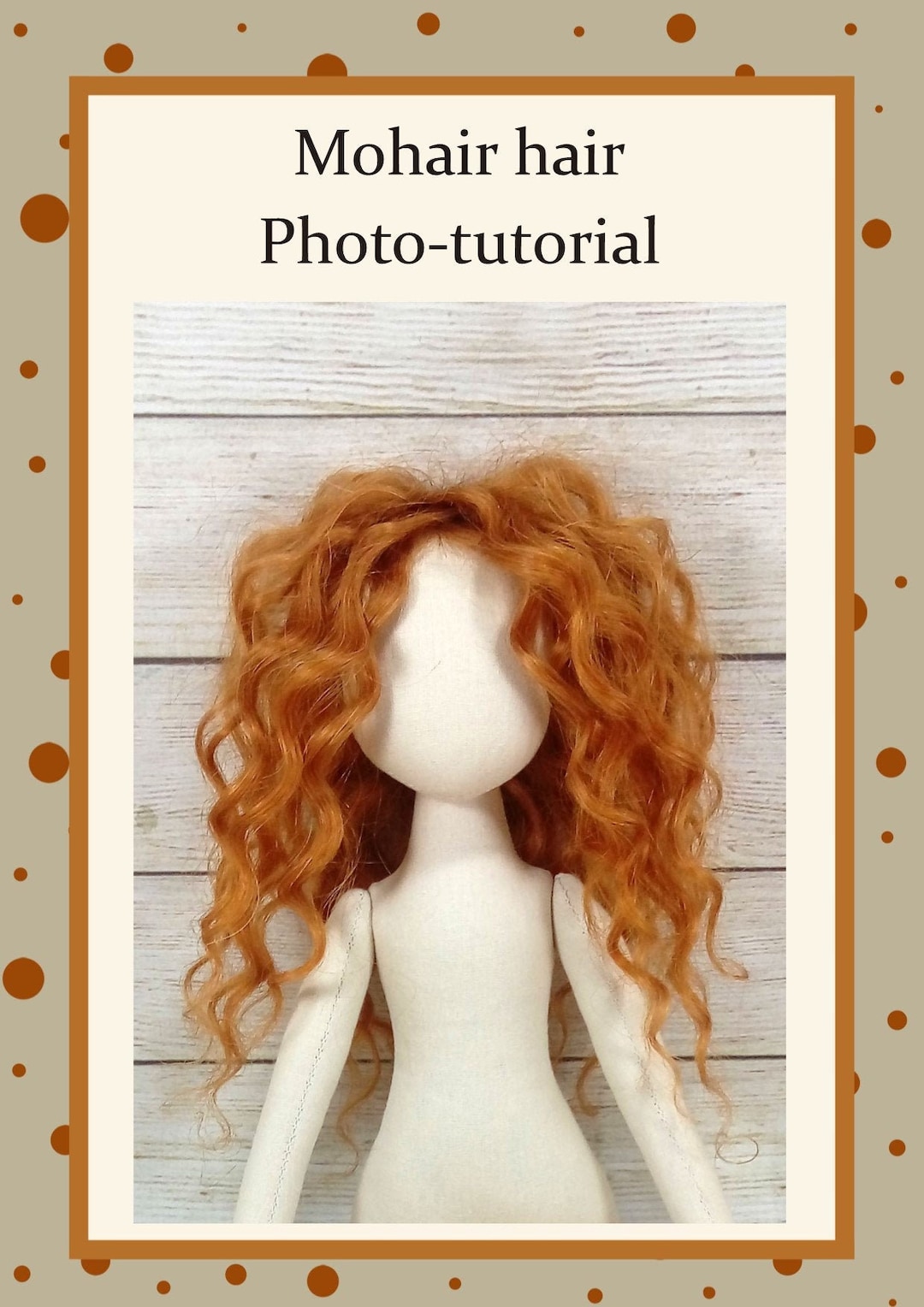 Pdf,hairstyle for a Doll From Mohair Hair , PDF Sewing Tutorial, Soft ...