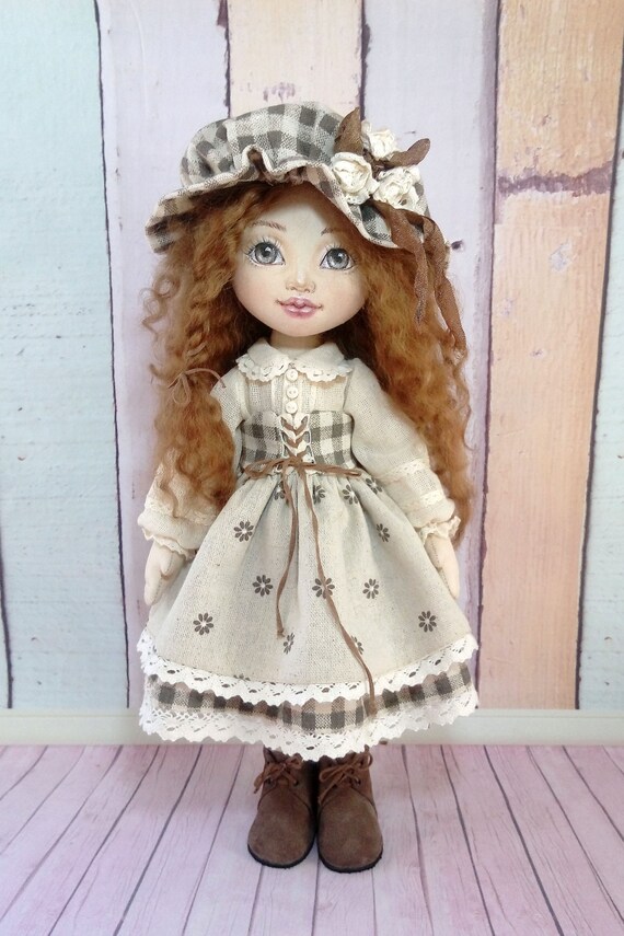 Handmade textile decorative doll collectible OOAK art doll | Etsy