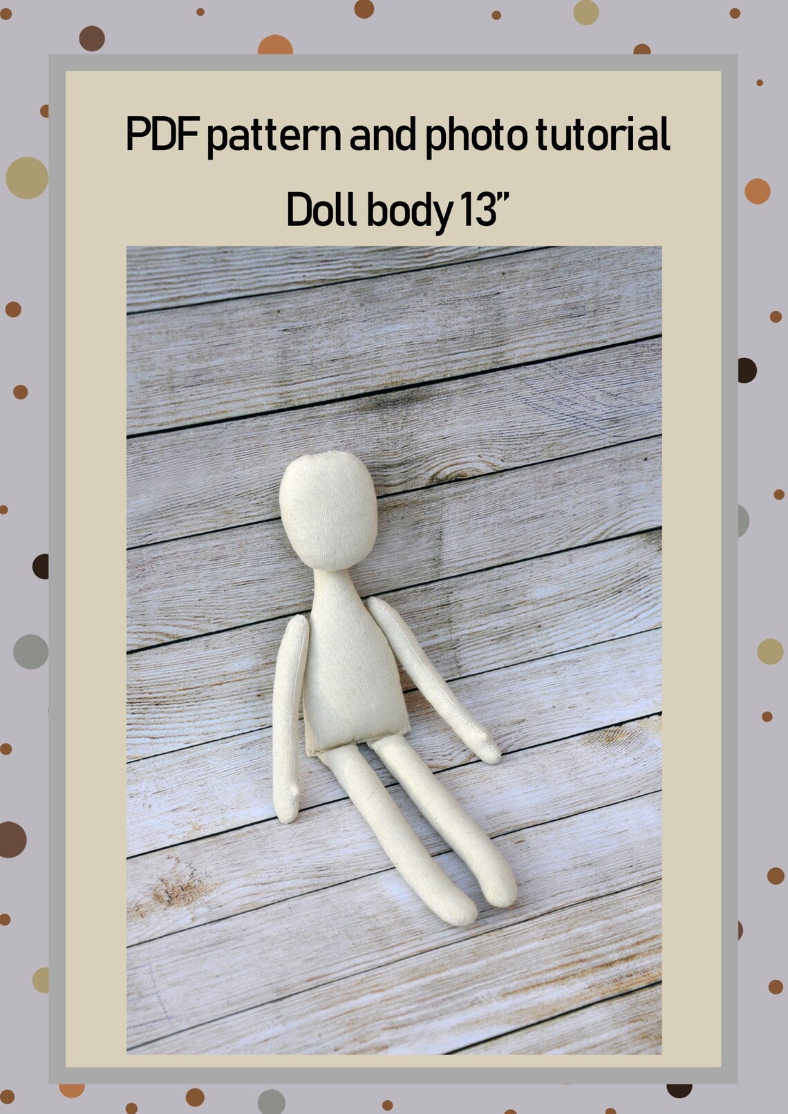PDF Cloth Doll Pattern 13 Soft Doll Pattern | Etsy