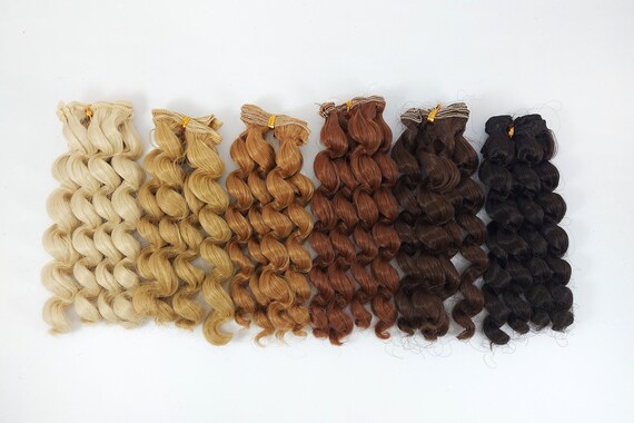 Curly hair tress for dolls length 15 cm 6 inch. | Etsy