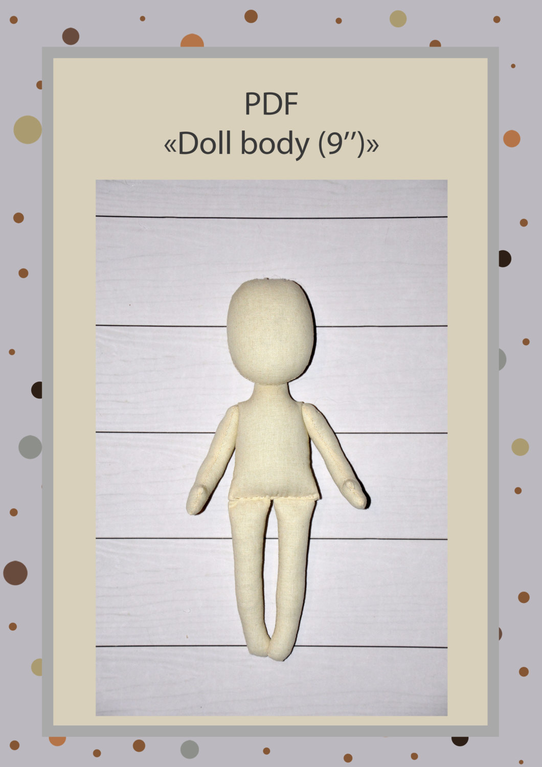 PDF Doll Pattern 9" Sewing Tutorial,soft Doll Pattern - Etsy Canada