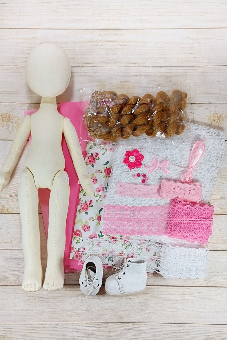 Doll Sewing Set. Set for Doll Body, the Body of the Doll Made of Cloth ...