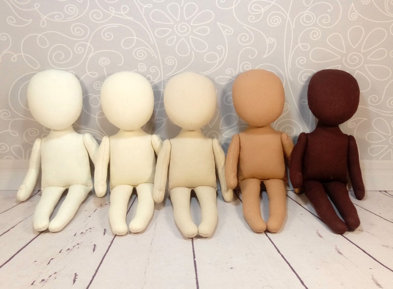 5 Multicolored Blank Doll Body-9", Blank Rag Doll, Ragdoll Body,the ...
