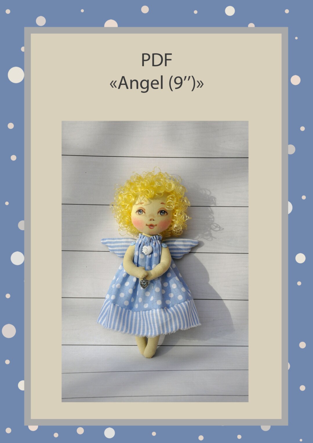 Angel Doll Pattern 9" ,PDF Sewing Tutorial,soft Doll Pattern - Etsy