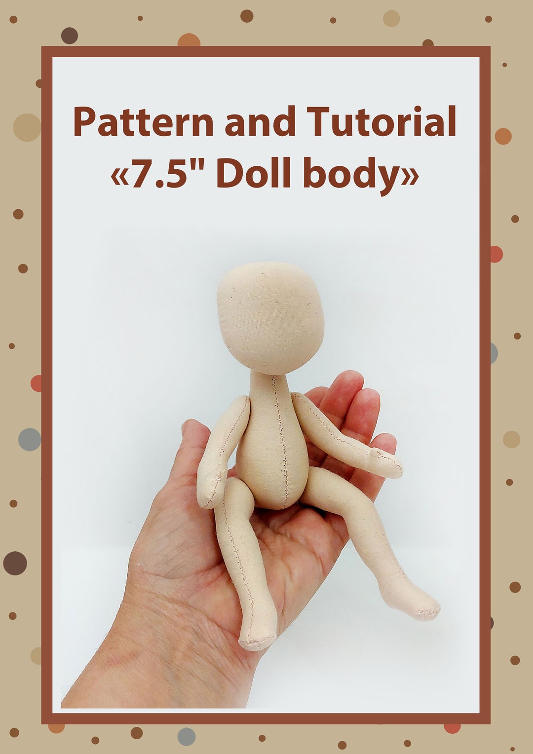 PDF Doll Pattern 9" Sewing Tutorial,soft Doll Pattern - Etsy