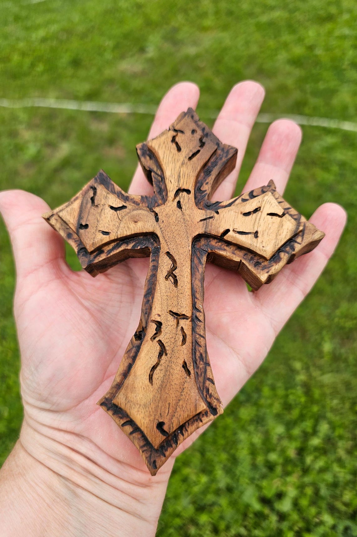 Handmade Wooden Wall Cross - Oak Christian Decor Gift - Etsy