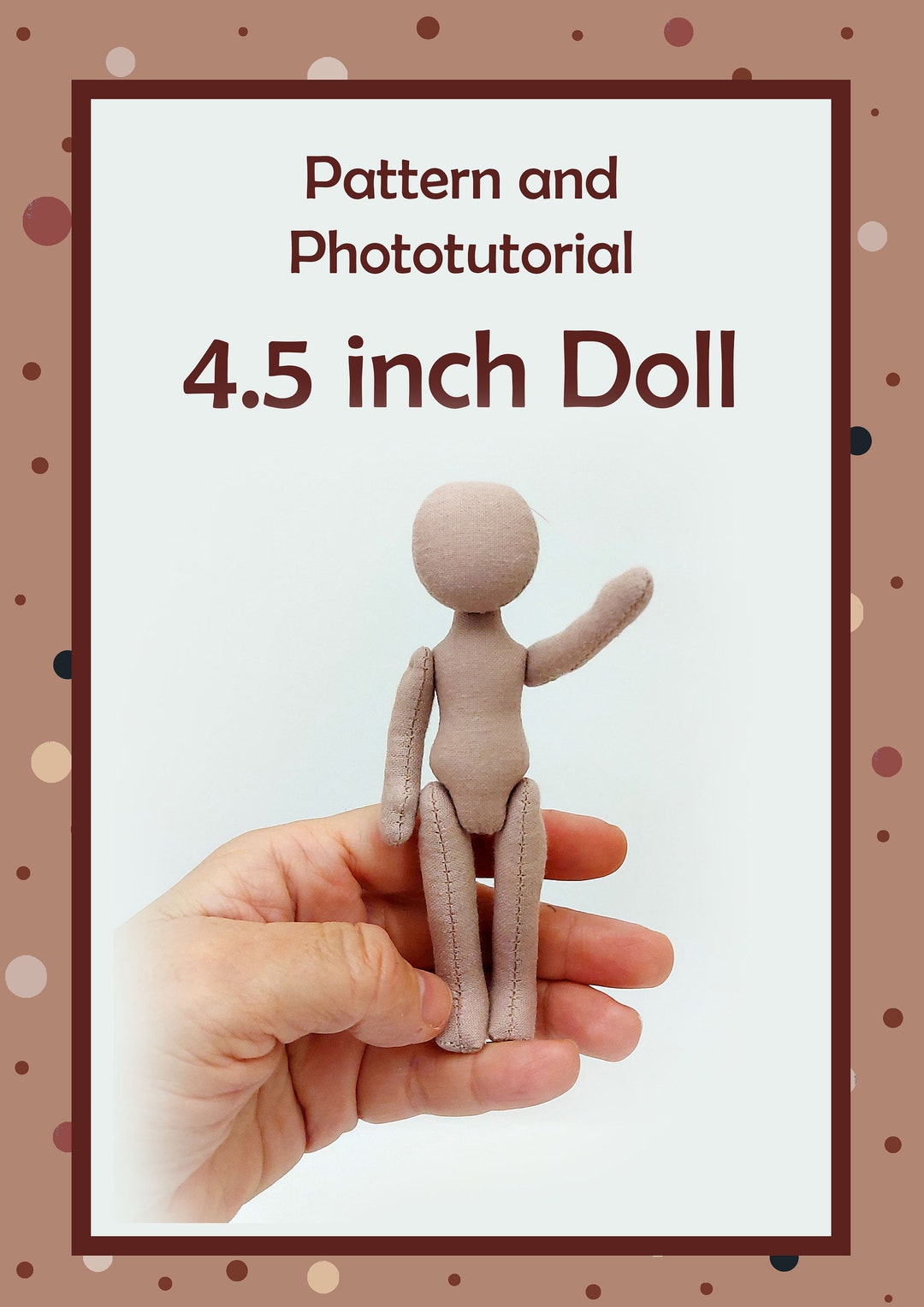 PDF Pattern and Photo Tutorial of a Miniature Body of a Rag Doll 4.5 ...