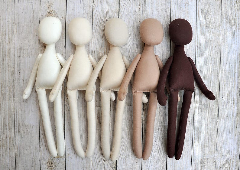 Blank Doll Body-13" Blank Rag Doll, Ragdoll Body,the Body of the Doll ...