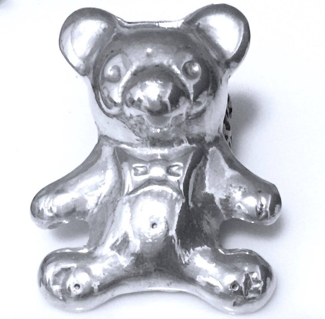 Sterling Silver Teddy Bear - Etsy