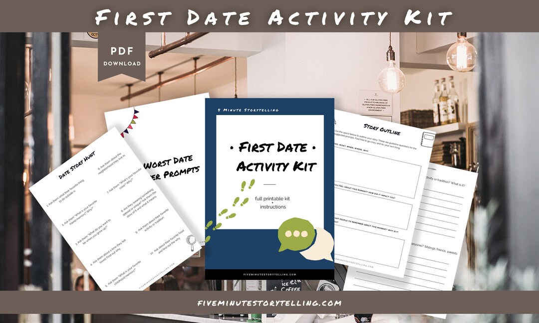 First Date Activity Kit: Printable Activity Kit, First Date Ideas ...