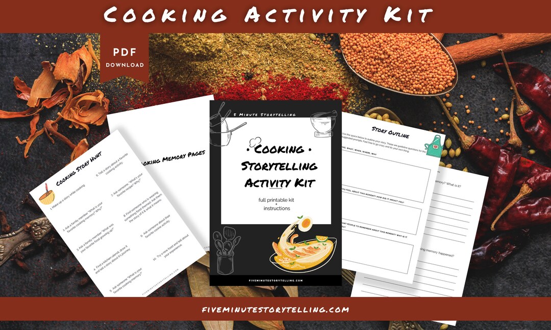 Cooking Storytelling Activity Kit: Printable Activity Kit, Activities ...