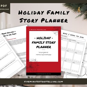 Holiday Family Story Planner: Printable Planner, Minimalist Edition, US ...