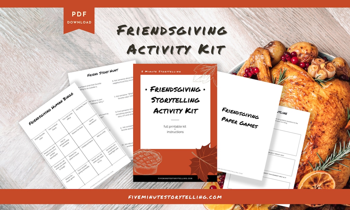 Friendsgiving Activity Kit: Printable Activity Kit, Activities for ...