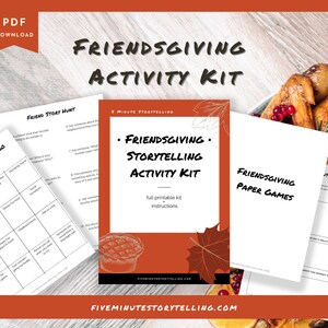 Friendsgiving Activity Kit: Printable Activity Kit, Activities for ...