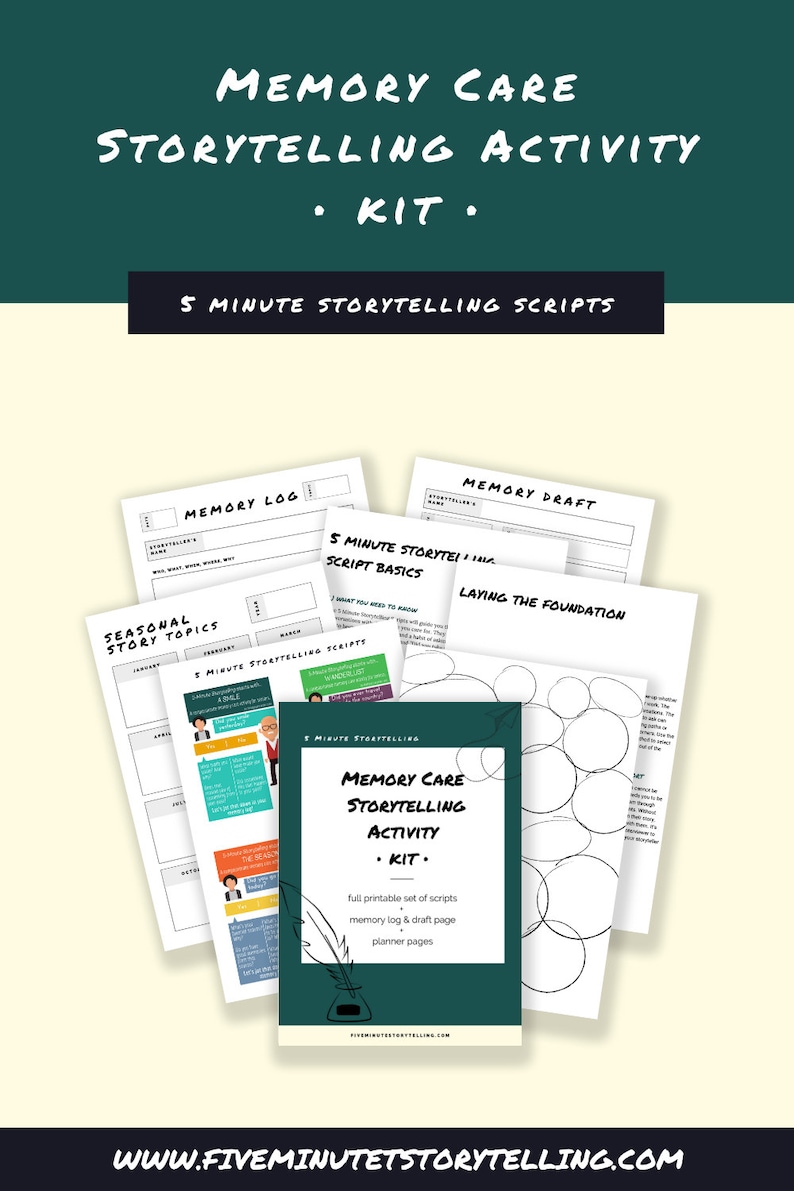 Memory Care Storytelling Activity Kit: Printable PDF, US Letter, A4 ...