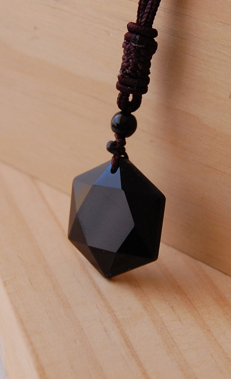 Obsidian Necklace the Protection Stone Obsidian Pendant - Etsy