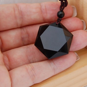 Obsidian Necklace, the Protection Stone, Obsidian Pendant, Real ...