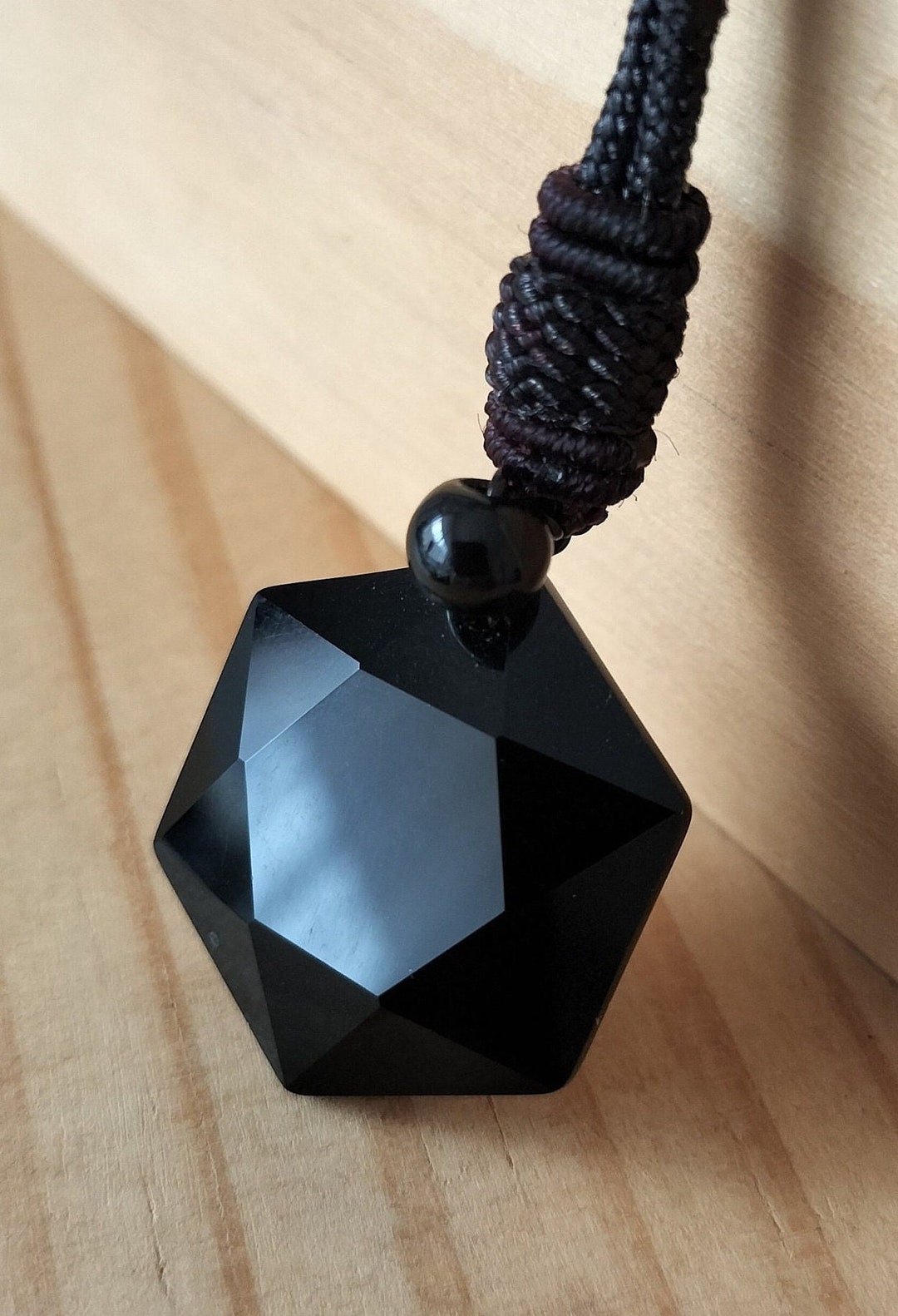 Obsidian Necklace, the Protection Stone, Obsidian Pendant, Real ...