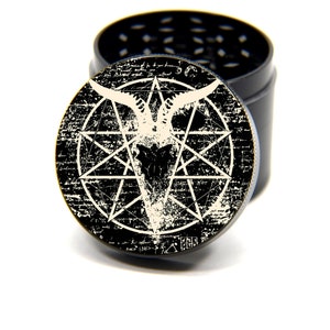 Summon the Devil Mystic Art Double Pentagram Decagram Engraved Aluminum ...