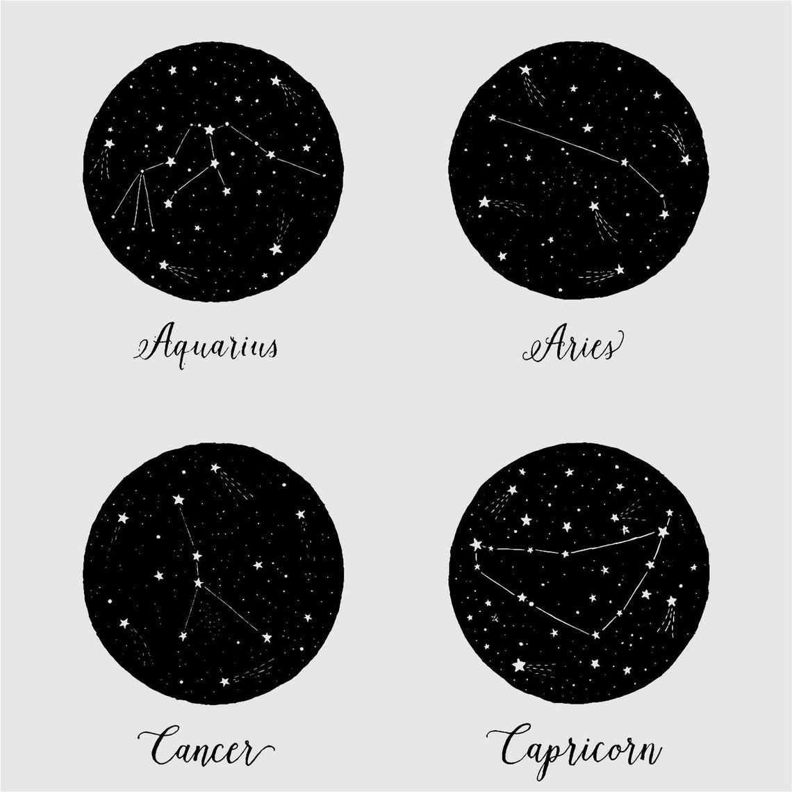 Constellations Zodiac Symbols Laser Engraved Aluminum Herb - Etsy