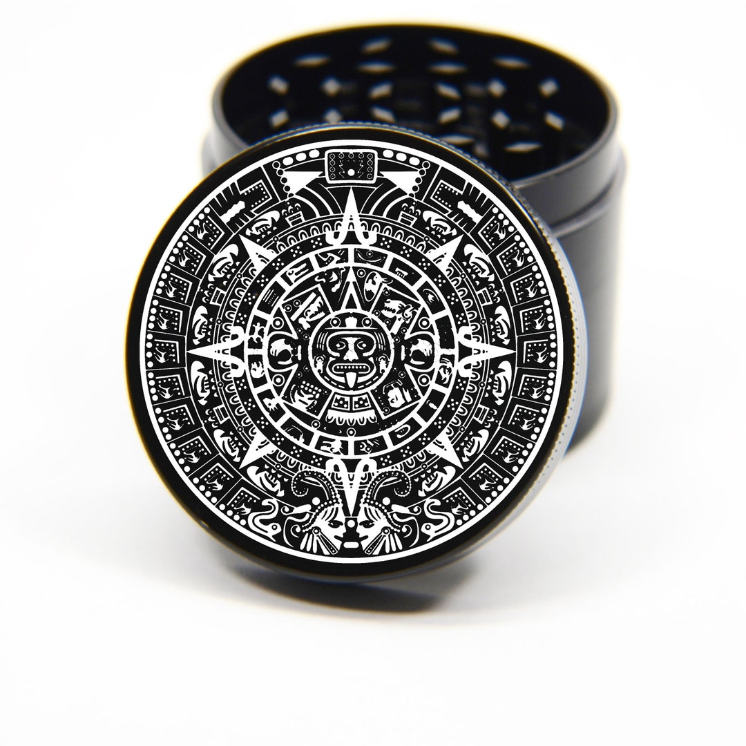 Traditional Myan Aztec Calendar Engraved Aluminum Herb Grinder 430 - Etsy