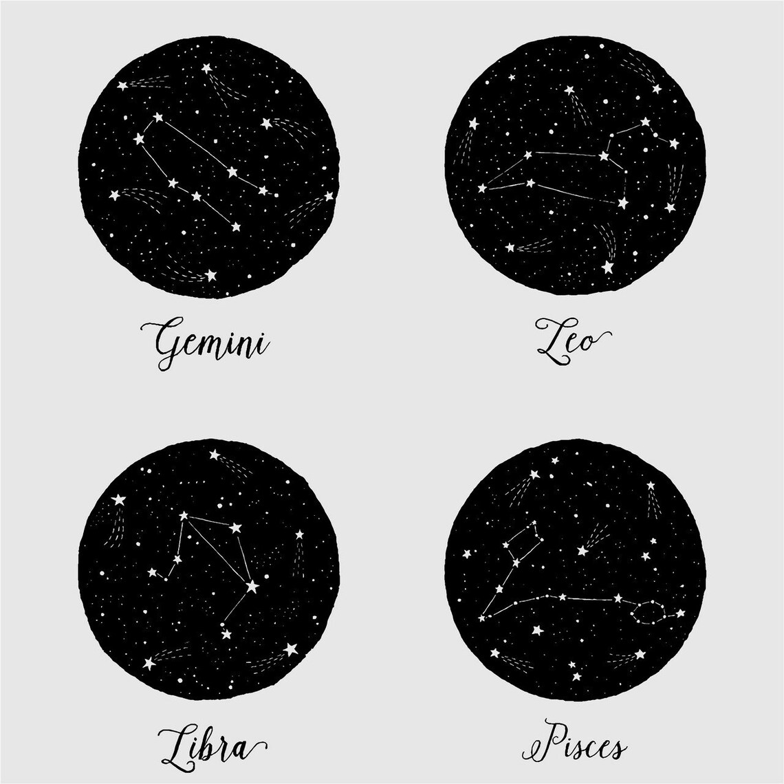 Constellations Zodiac Symbols Laser Engraved Aluminum Herb - Etsy