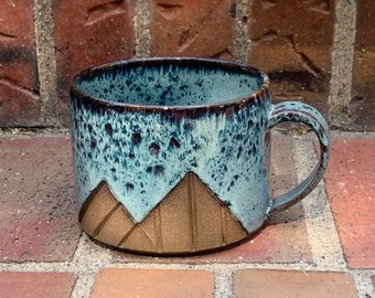 22k Gold Sun and Moon Mug Mountain Mug Handmade Mug | Etsy