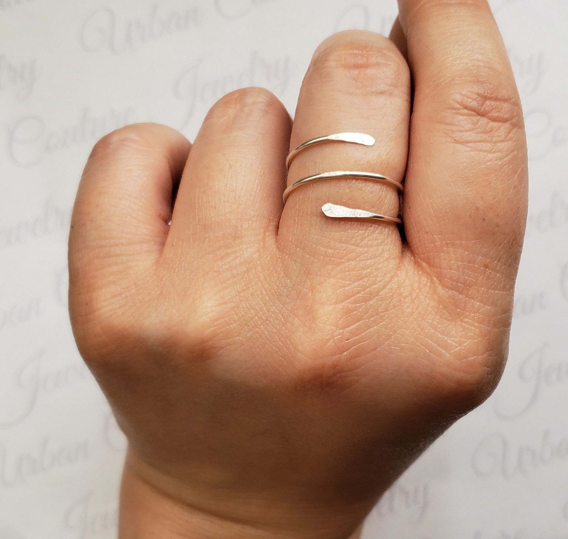 Non Tarnish Fine Silver Ring Silver Stack Ring Dainty Coil | Etsy