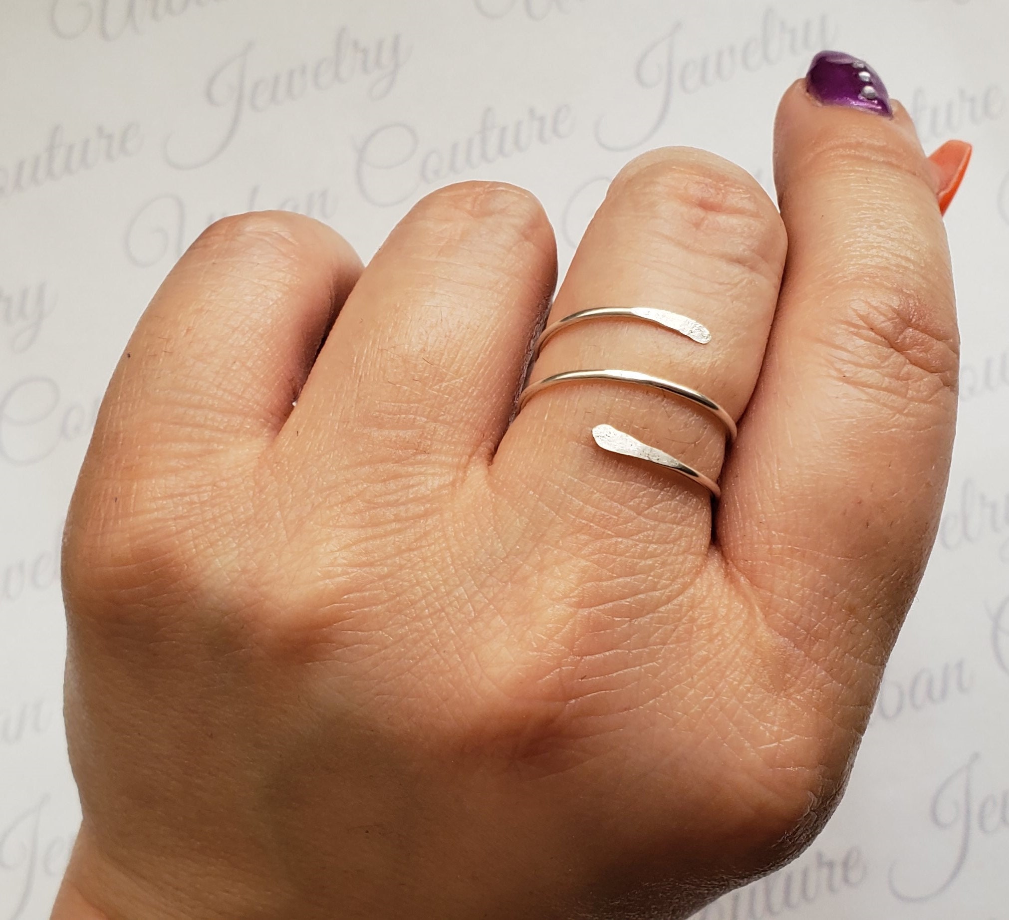 Non Tarnish Fine Silver Ring Silver Stack Ring Dainty Coil | Etsy