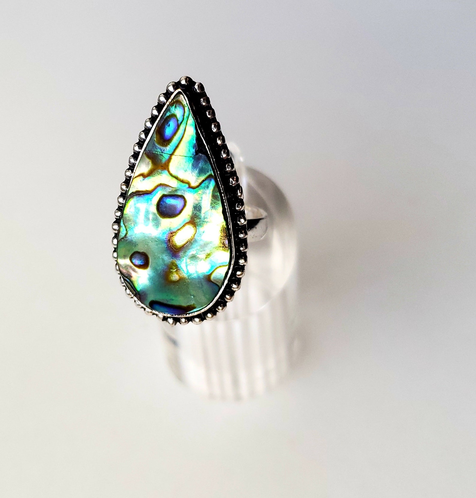 Genuine Abalone Ring Abalone Shell Ring Abalone Jewelry - Etsy