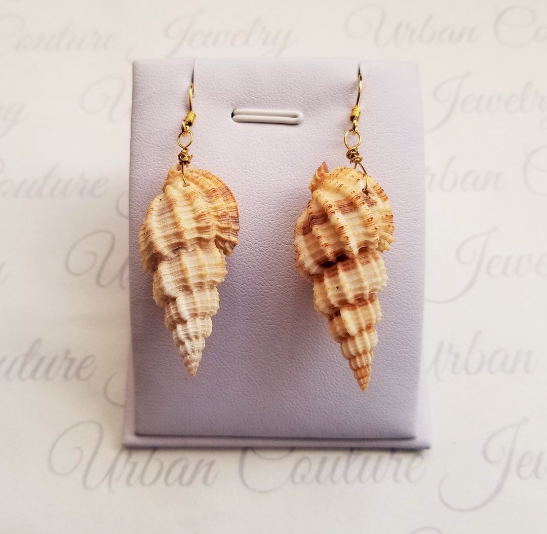 Large Sea Shell Earrings, Boho Shell Earrings, Bohemian Beach Jewelry ...