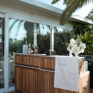 Emery Linen Bar Sign // Linen Wedding Sign // Fabric Wedding Sign ...