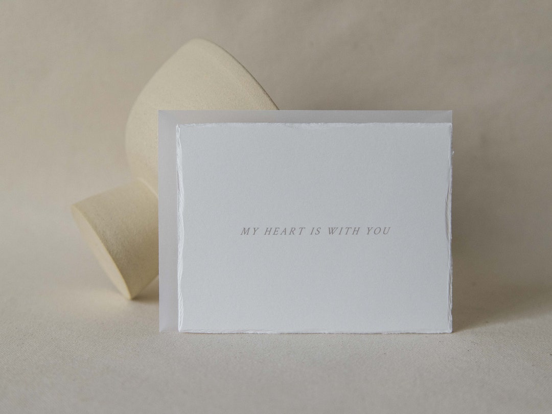 Sympathy Card, Modern Quote Art Print, Deckled Edge Paper - Etsy