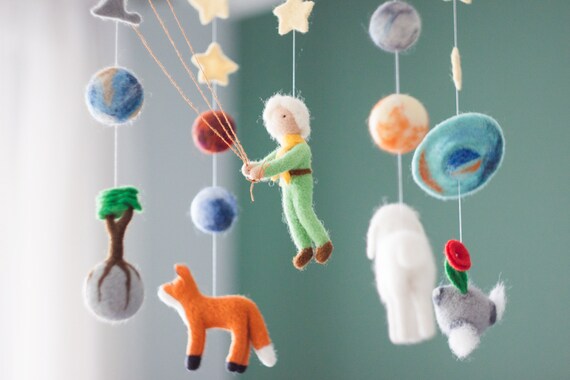 Mobiles boho hanging mobile Le petit prince fairy tale mobile fox ...
