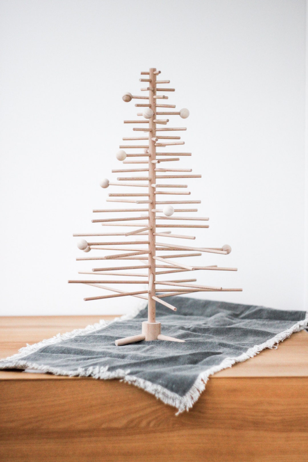 Handcrafted Wooden Dowel Christmas Tree: Scandinavian Winter Decor - Etsy