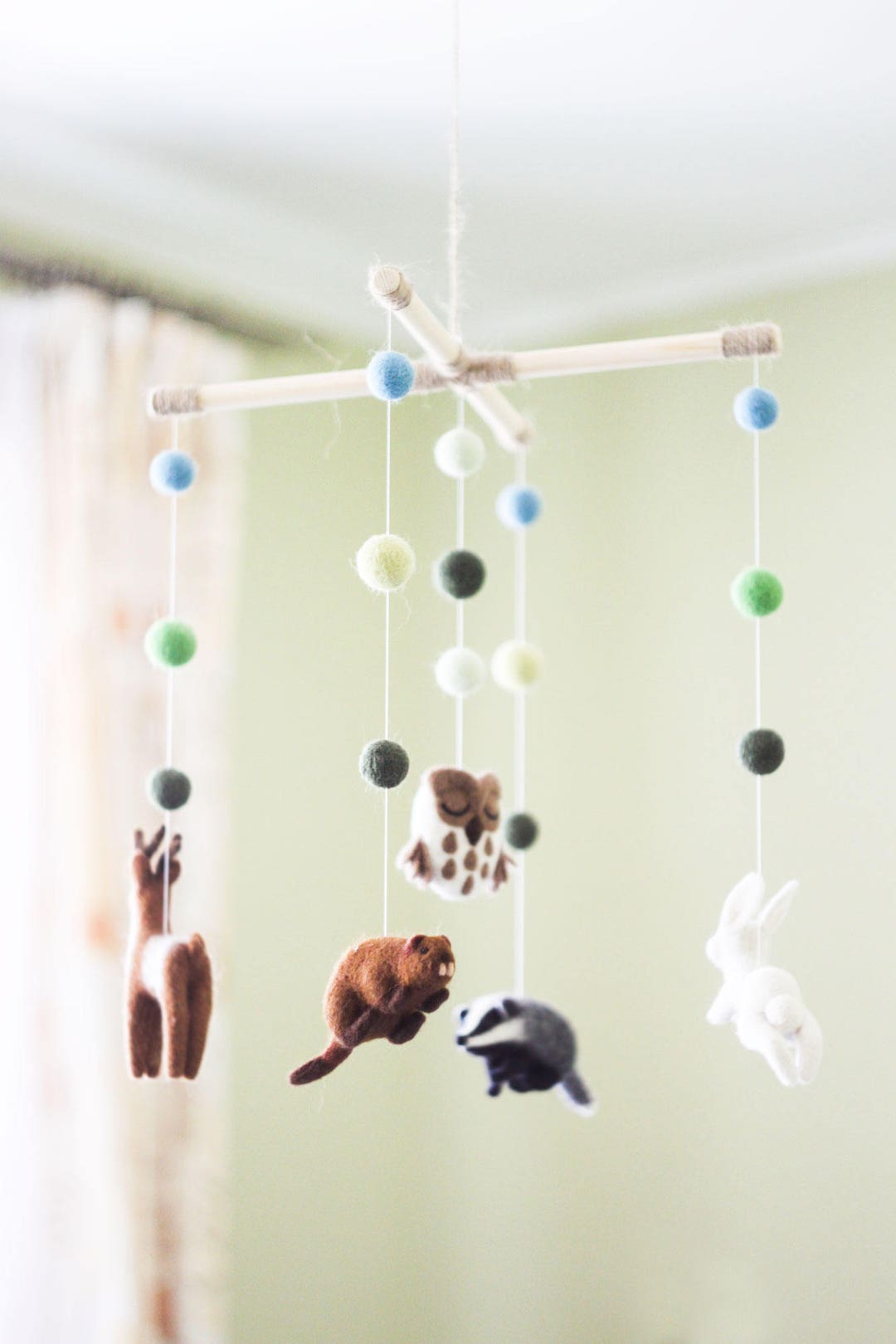 Baby Mobile Woodland Mobile Bebe Owl Baby Mobile Animals Crib Mobile ...