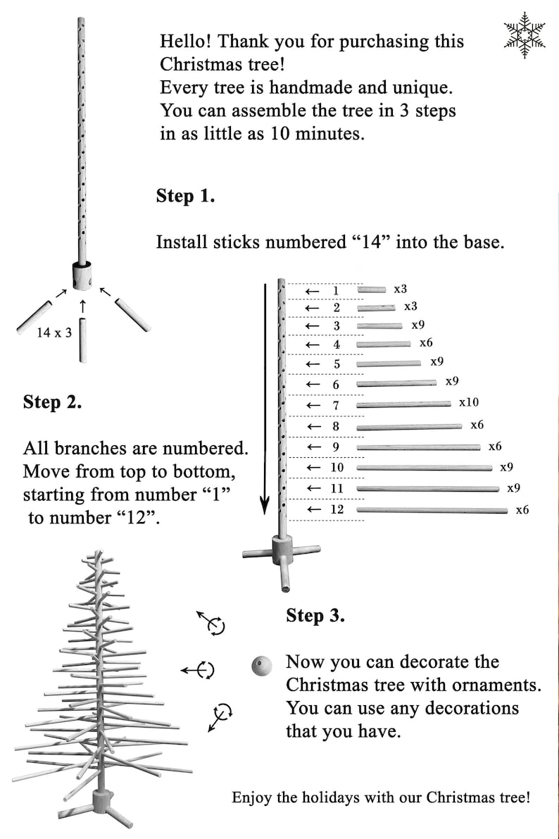 Wooden Christmas Tree for Christmas Decoration and Nursery - Etsy