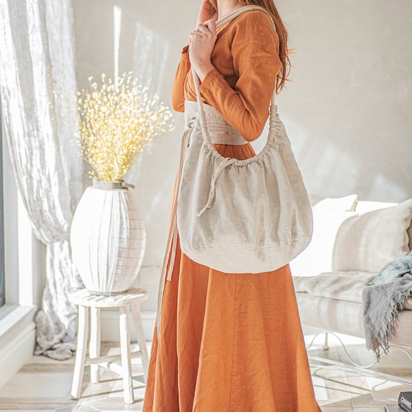 Linen Shoulder Bag - Etsy