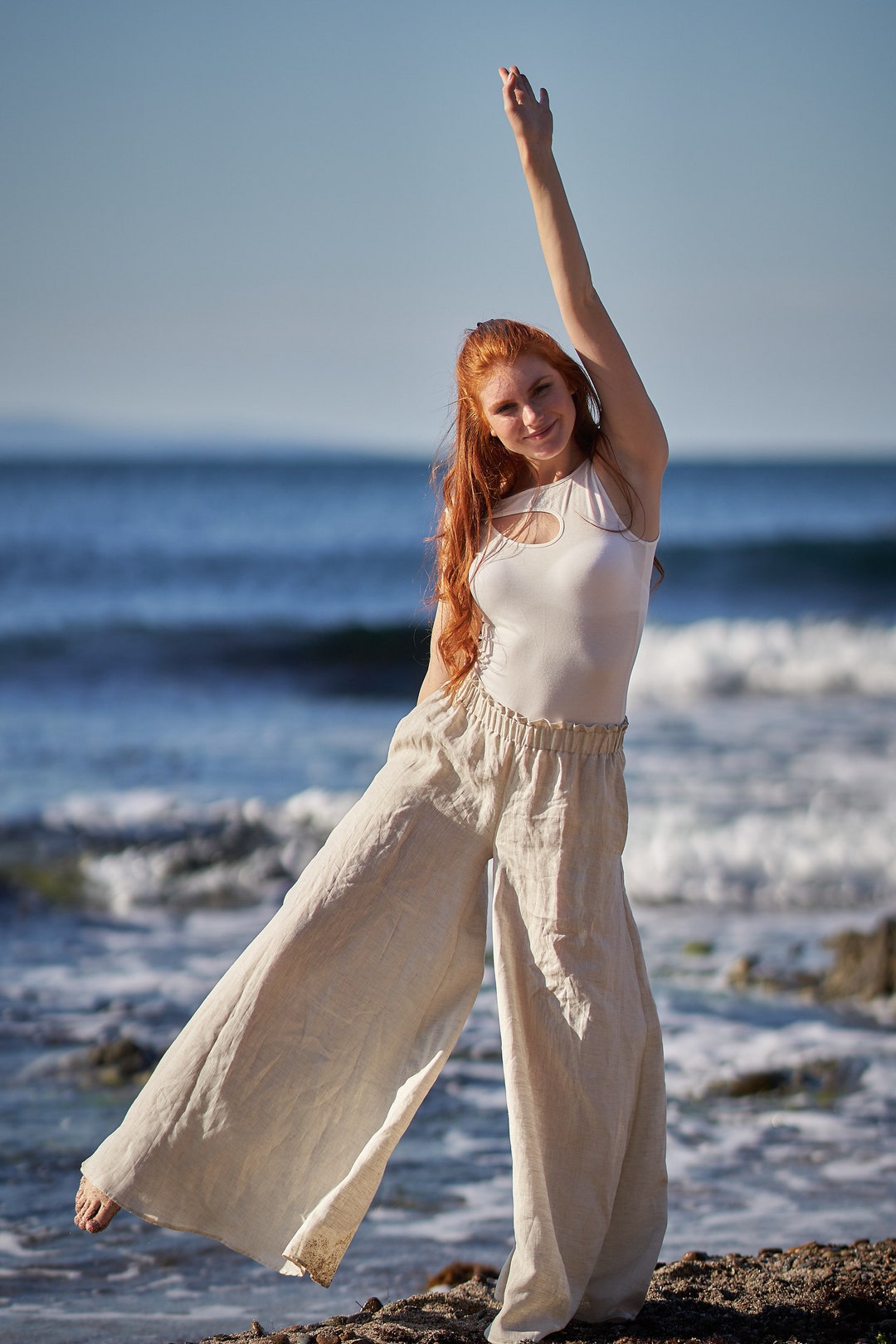 Summer Linen Pants, Linen Clothing, Bohemian Linen Pants, Wide Leg ...