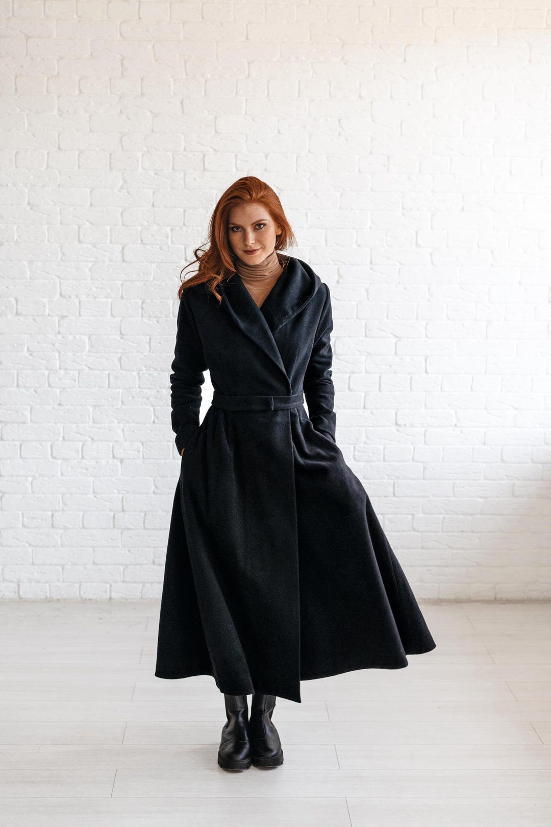 Maxi Wool Coat: Hooded Longline Style, Winter Outerwear - Etsy