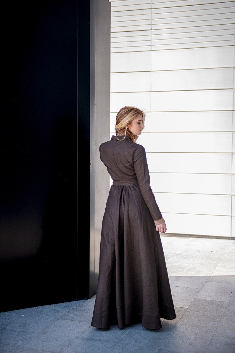 Linen Dress and Pants Set Linen Clothing for Women Fall | Etsy